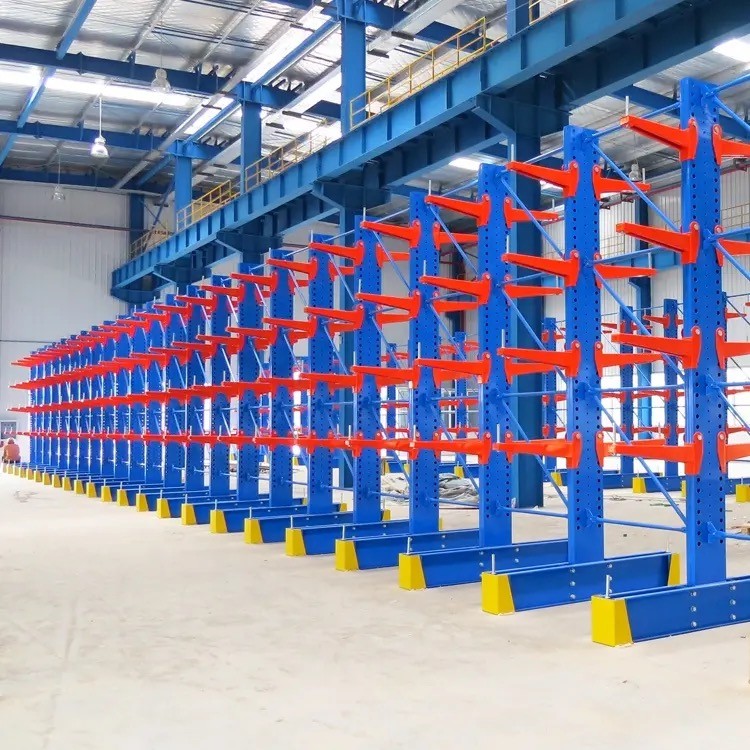 Q235B โลหะภารกิจหนัก Cantilever Racking โลหะท่อโรงเก็บ