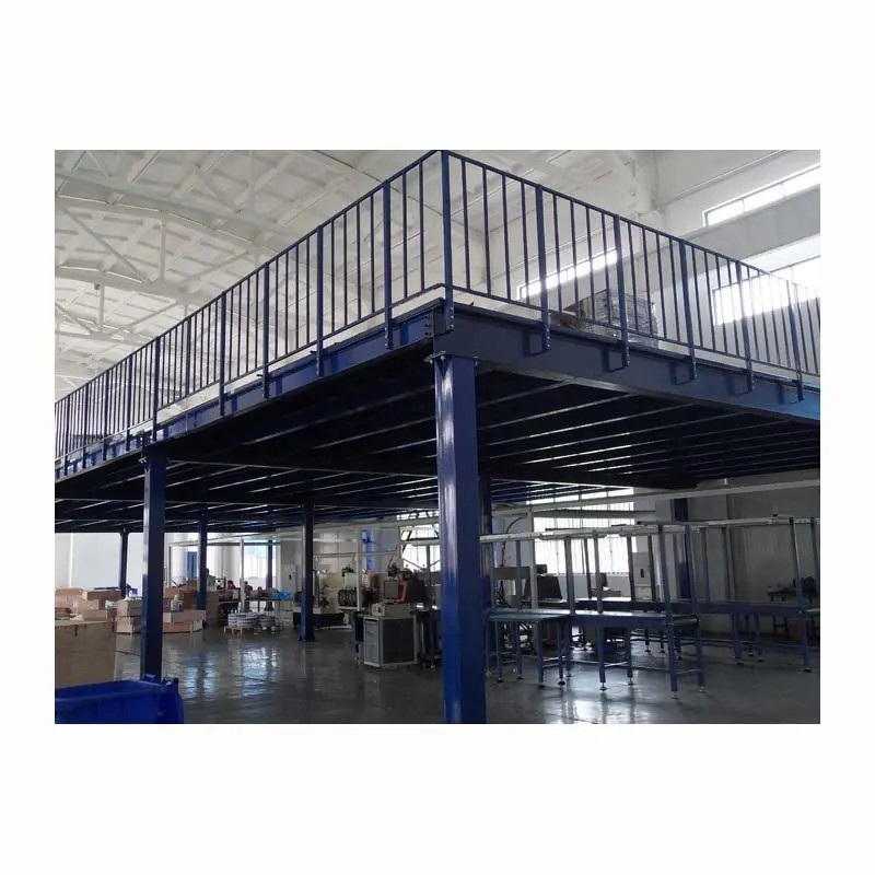 งานจากอากาศ โกดัง Mezzanine Floor Attic Rack โพลตฟอร์มโครงสร้างเหล็ก